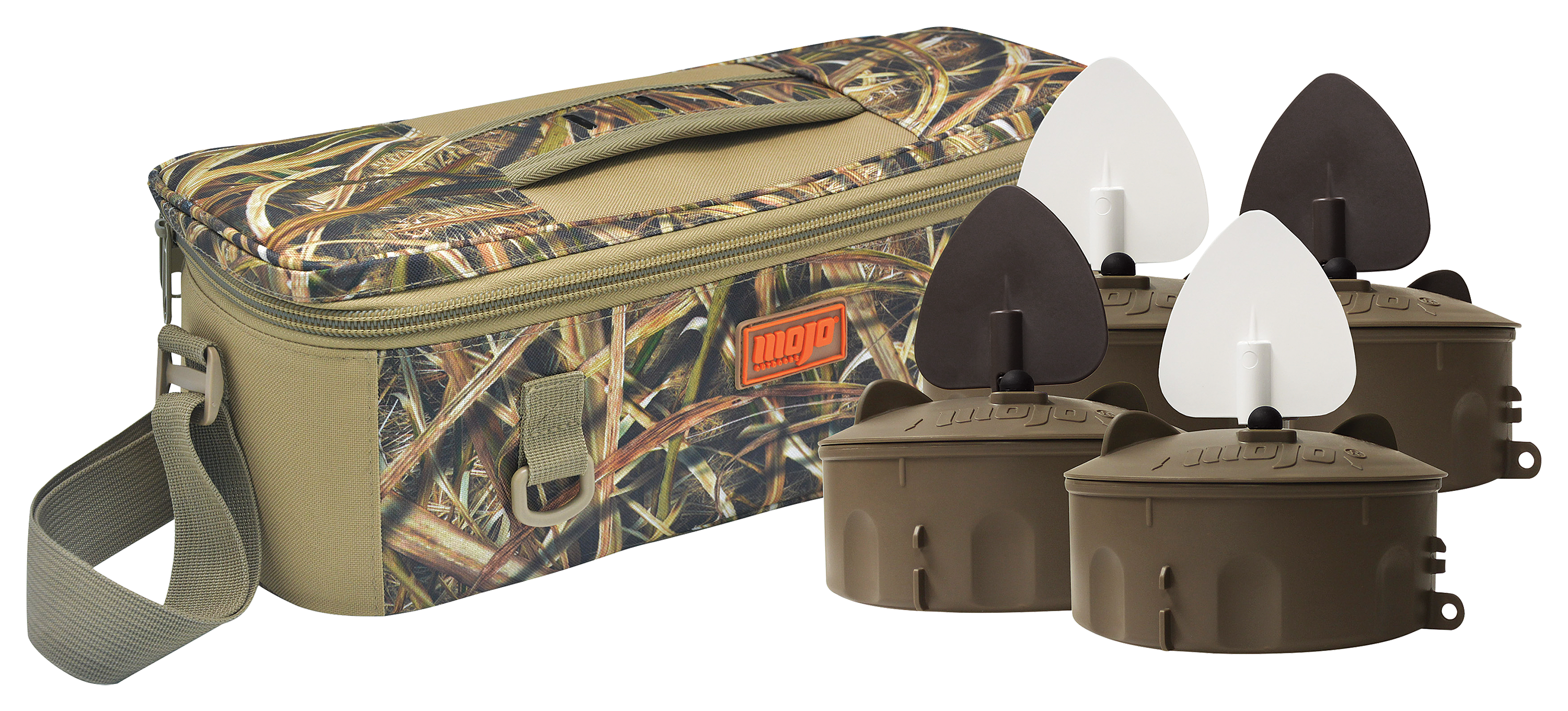 MOJO Outdoors Flock A Flicker 2 Duck Decoy 4-Pack with Decoy Bag | Bass ...